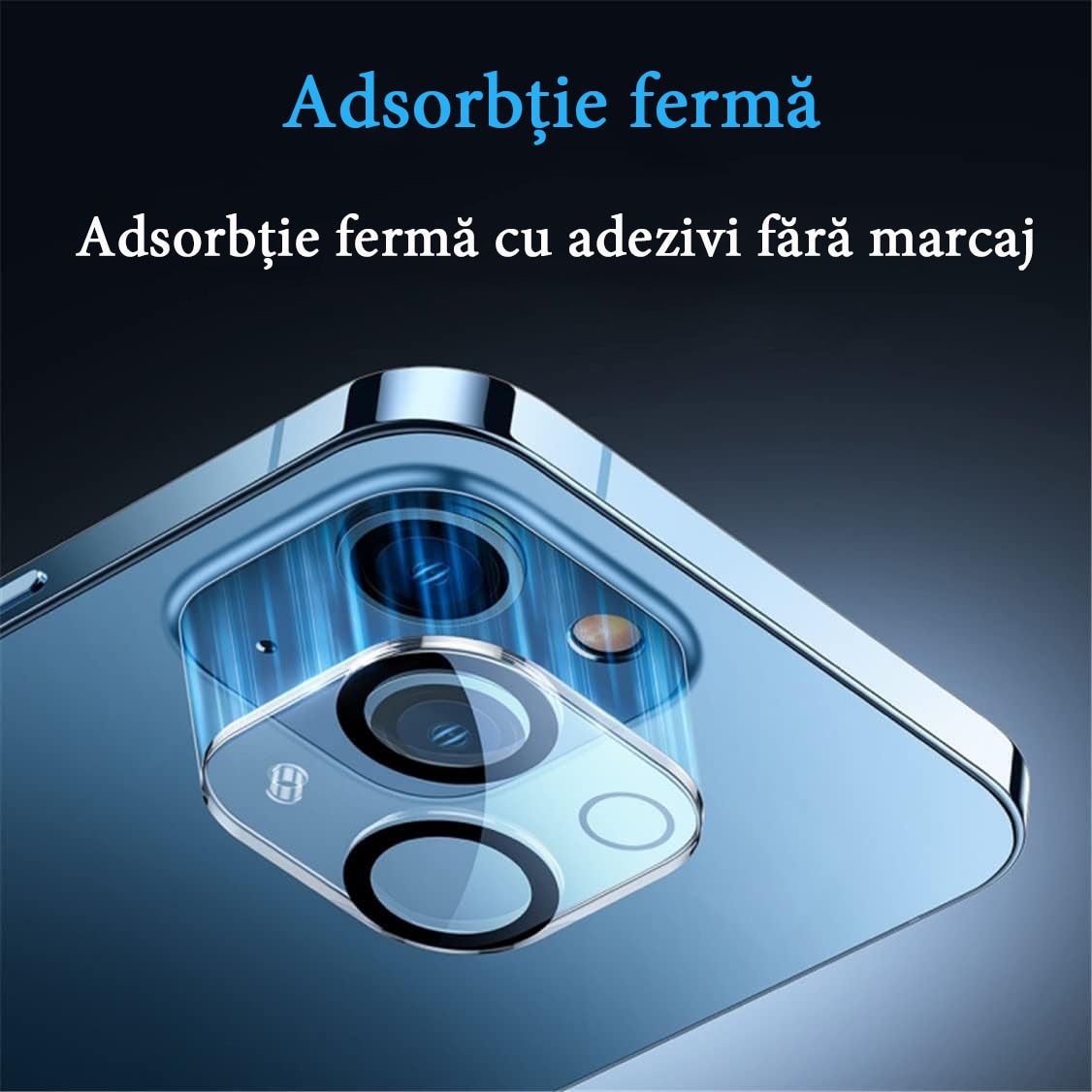 Set 2 folii protectie camera telefon, Sticla securizata, Compatibil cu ...