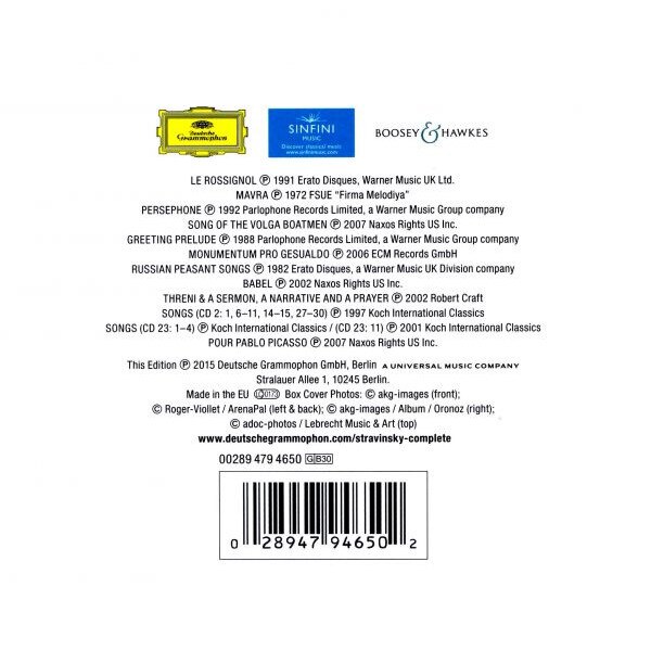 Stravinsky Complete Edition [BOX] [30CD] - eMAG.hu