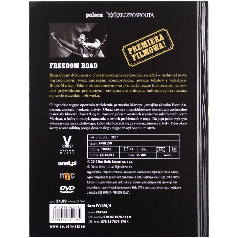 Legendy muzyki: Bob Marley Freedom Road (booklet) [DVD] - eMAG.bg