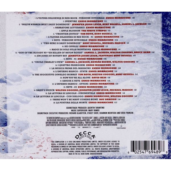 The Hateful Eight soundtrack (Nienawistna Ósemka) (Ennio Morricone) [CD ...