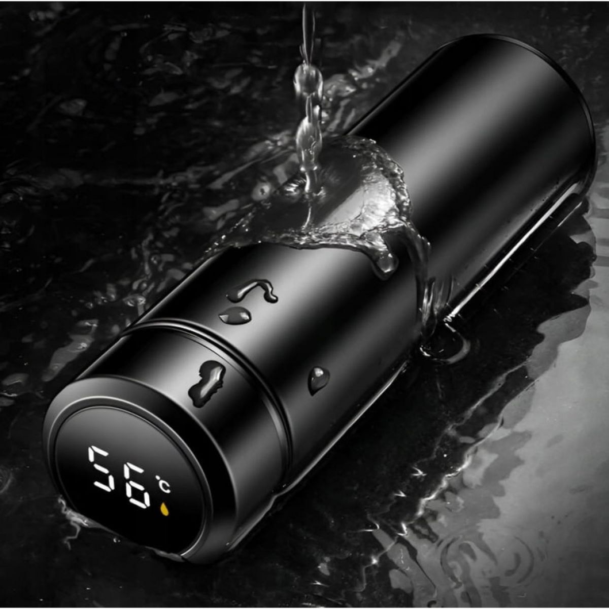 Termos smart cu Ecran LED pentru cafea/ ceai, sita infuzor, indicator ...