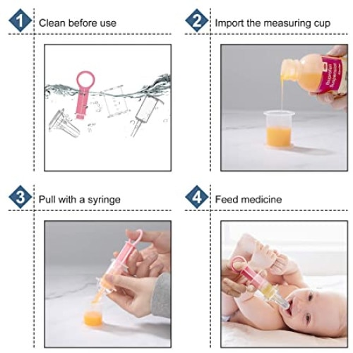 Set Dozator de medicamente pentru bebelusi, AEWOYAD, Picurator lichid ...