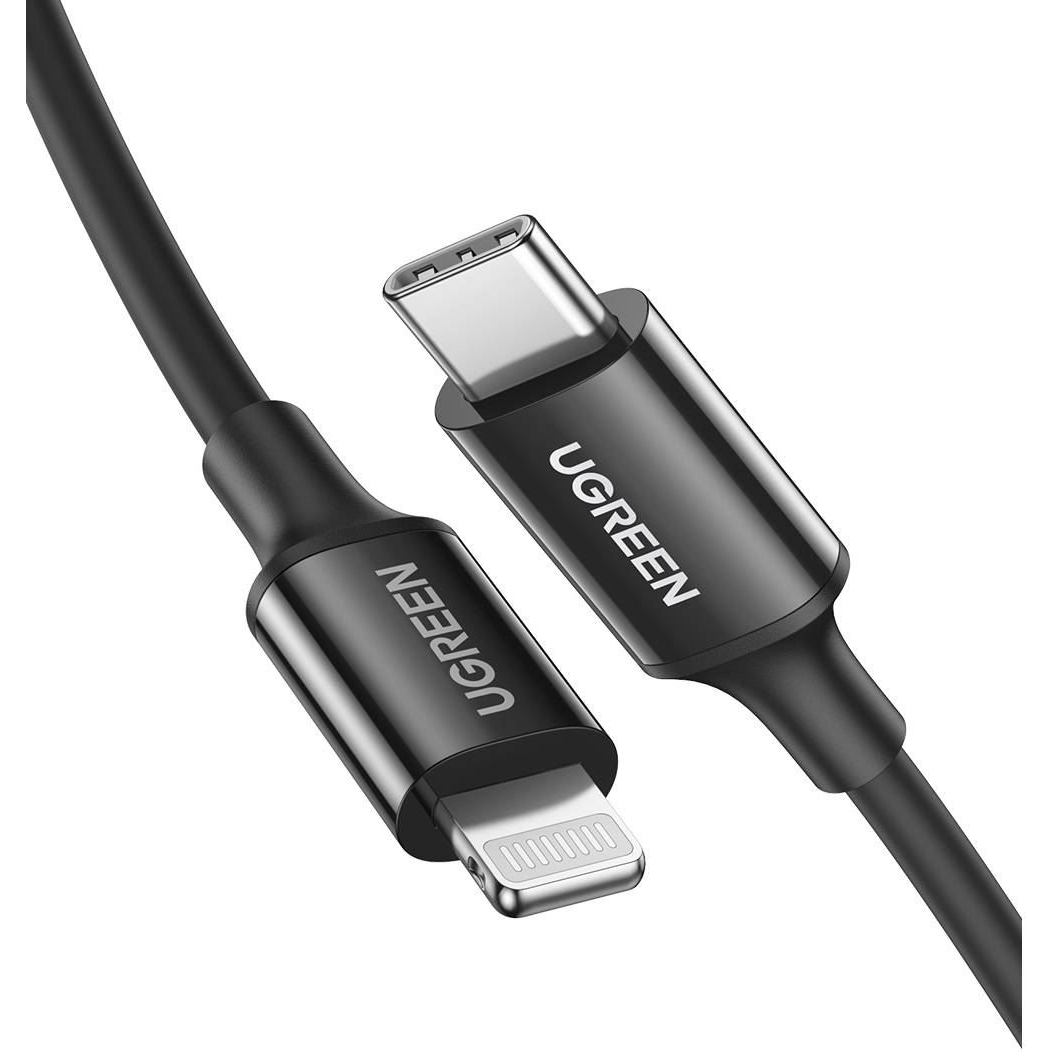 Cablu telefon, Ugren, USB-C la Lightning, 36W, 1m, Negru - eMAG.ro