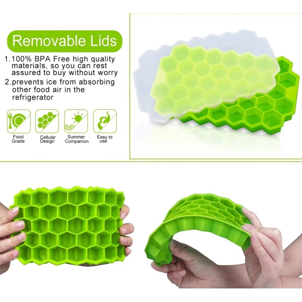 Forma pentru gheata, Zola®, din silicon/plastic, 37 cuburi hexagonale ...