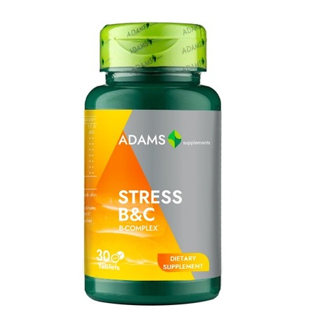 Stress B Complex, 30 tab, Adams - eMAG.ro