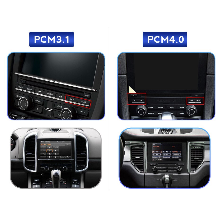 CarPlay Android Auto PCM 3.1 interfész a Porsche Cayenne Macan Cayman ...