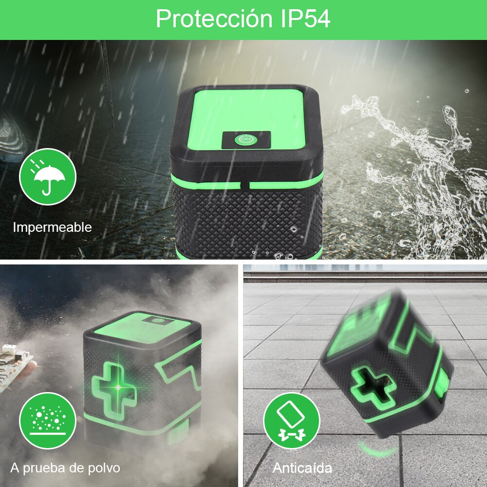 Лазерен нивелир, SHAWTY, 360° градуса, IP54 Водоустойчивост, 25m, точност ± 1 mm/7m, ± 3° обхват ...