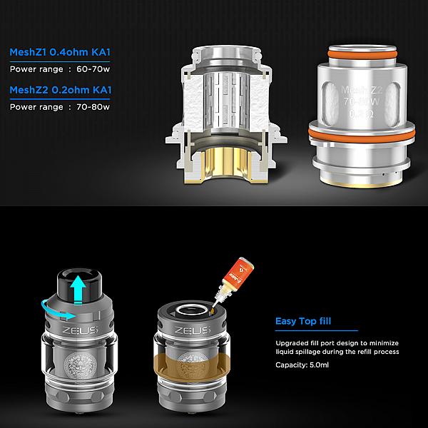 Atomizor Tigara Electronica Geekvape Zeus Sub-Ohm, 5ml, Rainbow - eMAG.ro