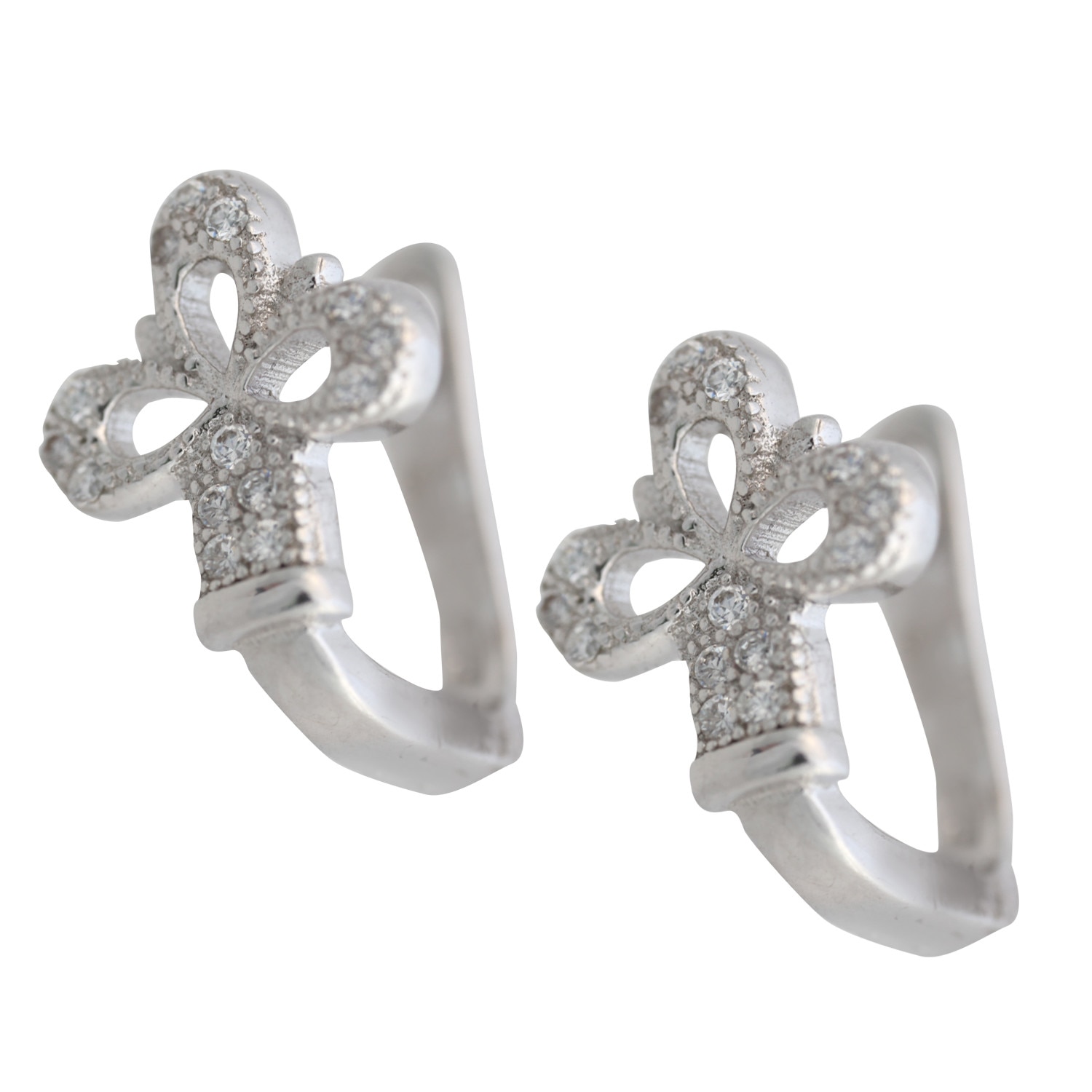 Обеци с цирконий, сребро 925 - eMAG.bg