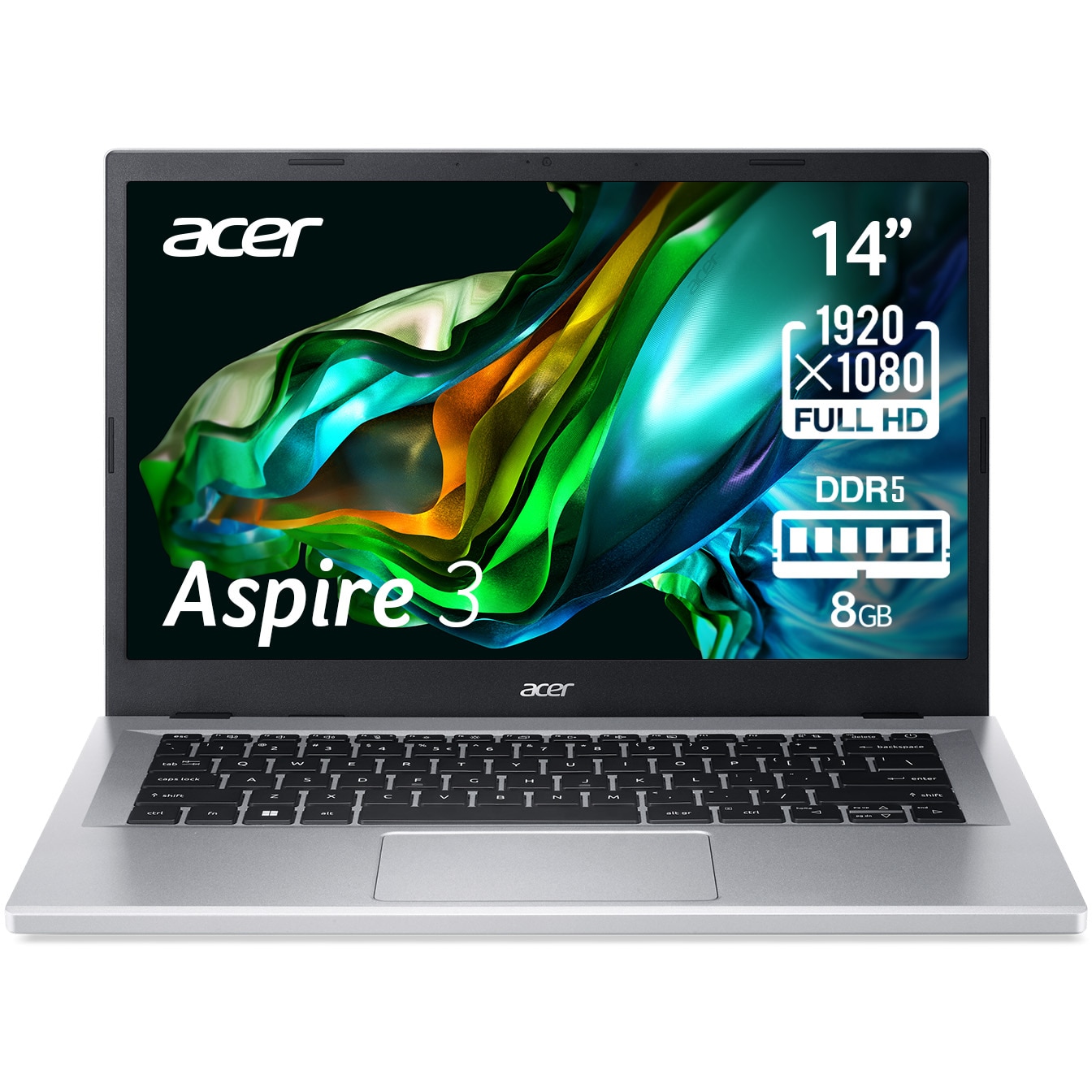 Лаптоп Acer Aspire 3 A314-23P, AMD Ryzen™ 5 7520U, 14", Full HD, RAM ...