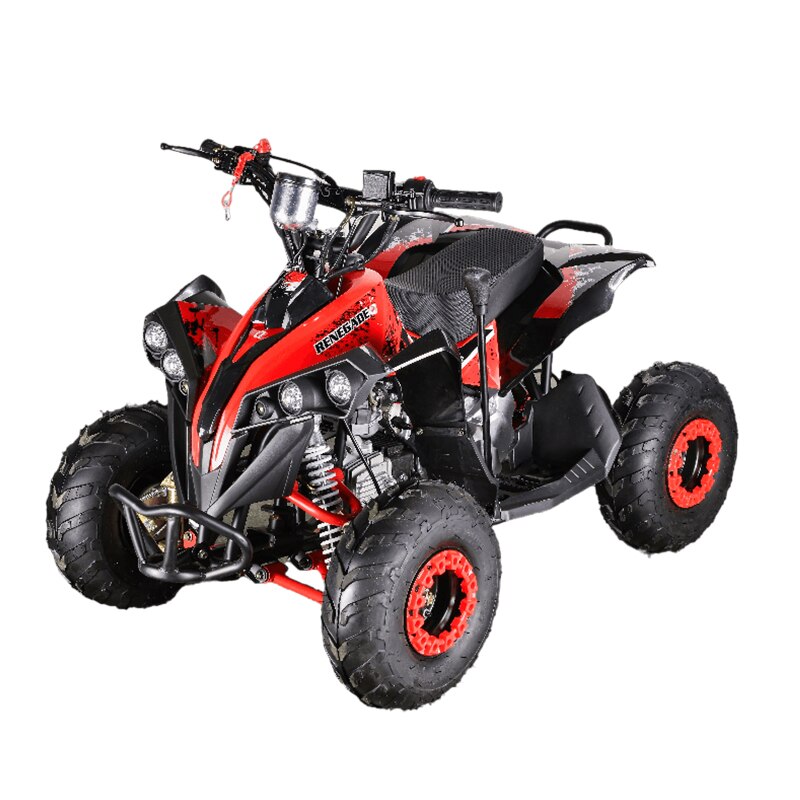 ATV002, motor benzina,110cc, 4 viteze, cutie viteze manuala, transmisie lant, rosu - eMAG.ro