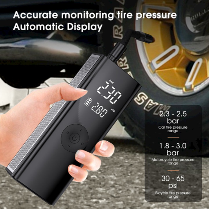 Pompa electrica fara fir, pentru umflare anvelope, Pickup Truck, SUV ...