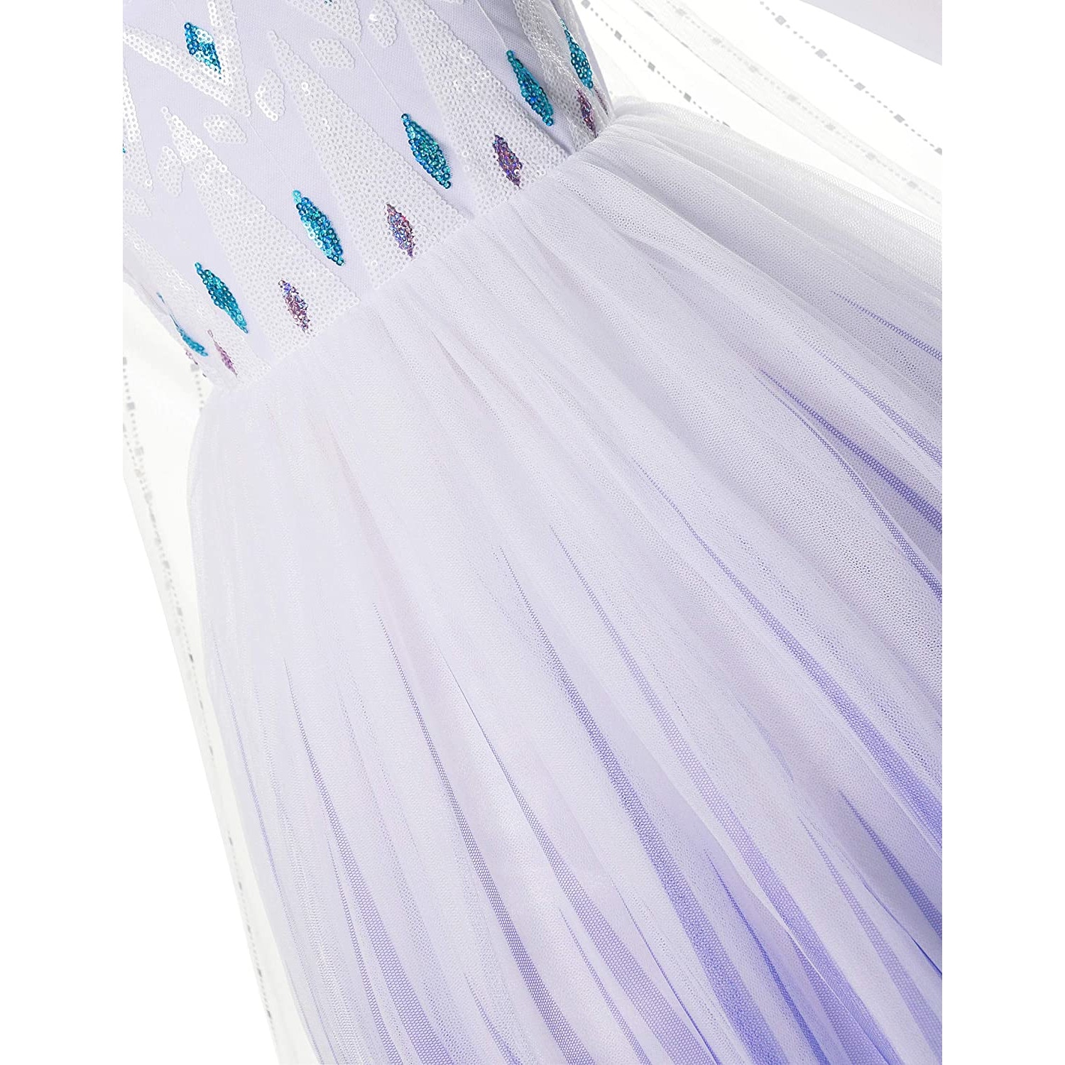 Set Rochie Elsa Frozen 2, cu Accesorii si Trena detasabila, Tesaturi ...