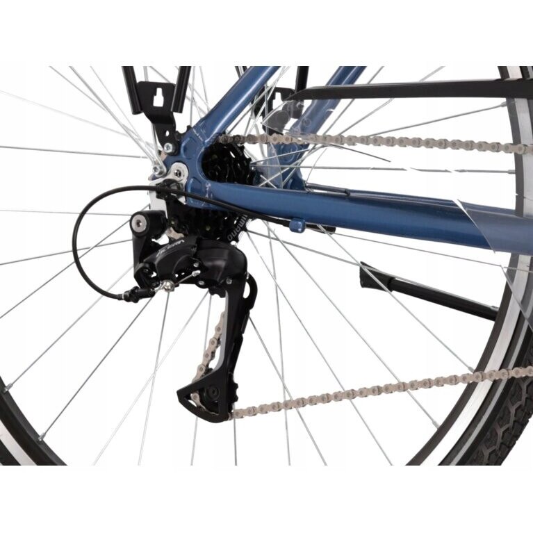 Bicicleta femei, Kross, Trans 4.0, Portbagaj, 28", Albastru - eMAG.ro