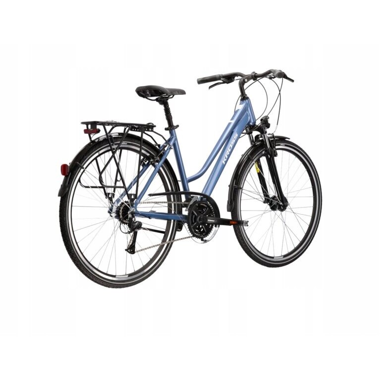 Bicicleta femei, Kross, Trans 4.0, Portbagaj, 28", Albastru - eMAG.ro