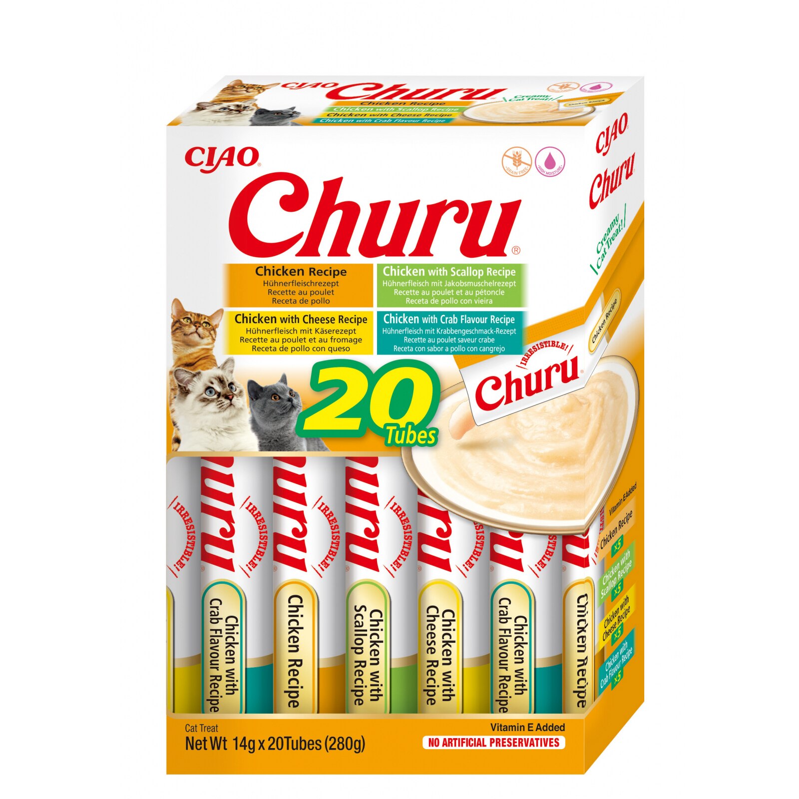Recompense pentru pisici Inaba Churu, Chicken Variety, 20 buc - eMAG.ro