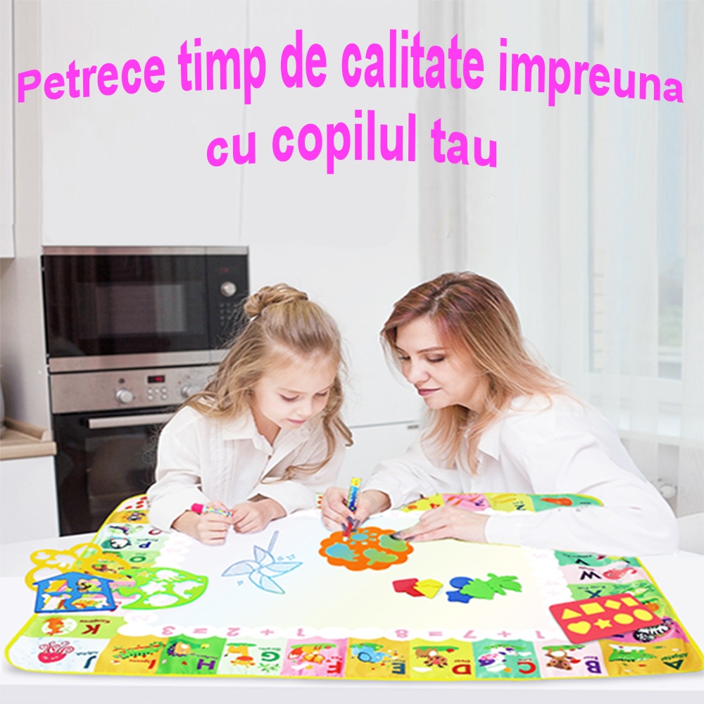 Jucarie educativa, covorasul magic, fluorescent, impermeabil, cu desene ...