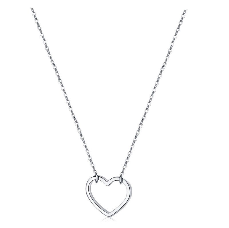 Colier dama, Inima, Otel inoxidabil, Argintiu - eMAG.ro