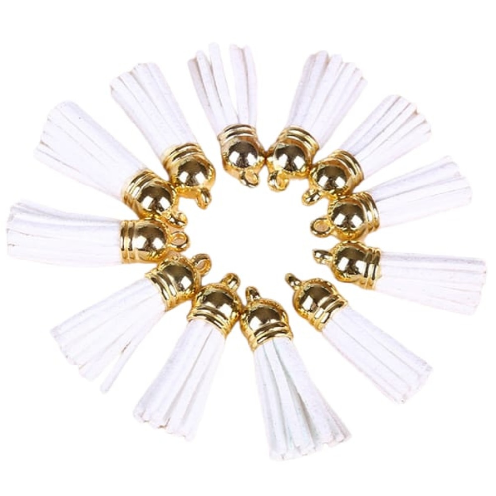 Ciucuri Decorativi, Milmatt, Set 25 bucati, Alb, din imitatie de piele ...