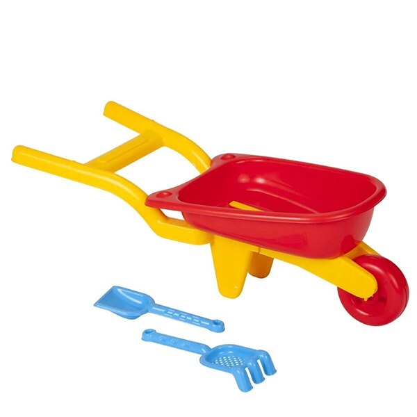 Roaba mare pentru copii cu lopatica si grebla Red - eMAG.ro