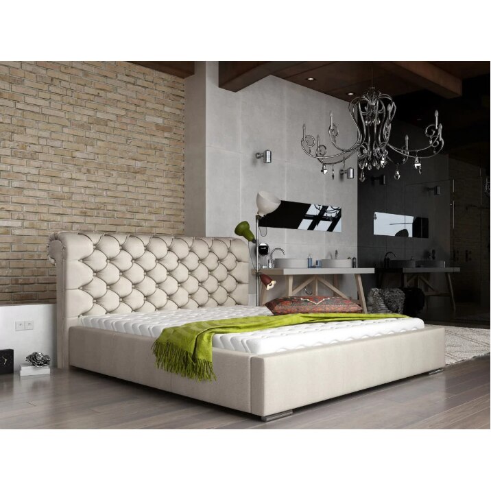 Pat, Tapitat Karoly, Crem, 180×200 cm - eMAG.ro