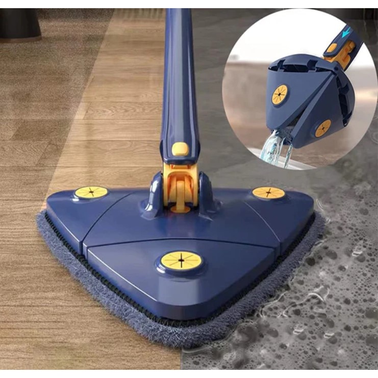 Mop profesional cu stoarcere, laveta din microfibra, Albastru - eMAG.ro