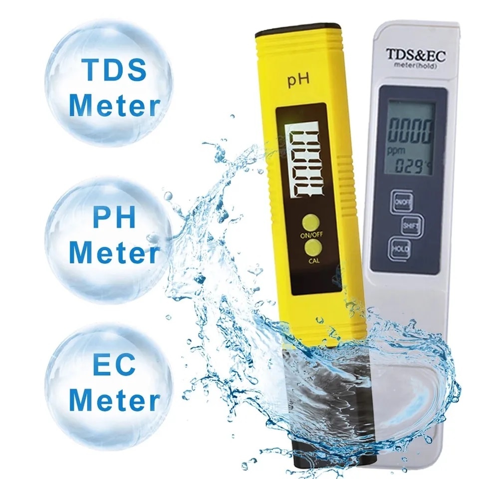 Комплект тестер за качество на водата 4 в 1, LCD, PH+TDS, висока ...