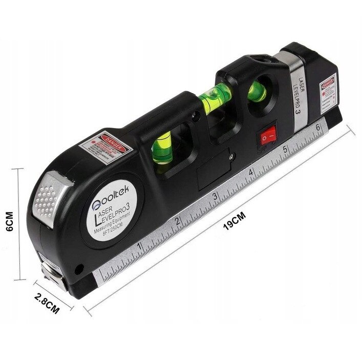 Nivela multifunctionala cu laser si rigla rulata incorporata - eMAG.ro