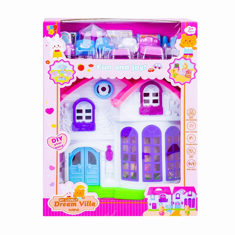 Casuta papusi cu accesorii, 19 cm - eMAG.ro