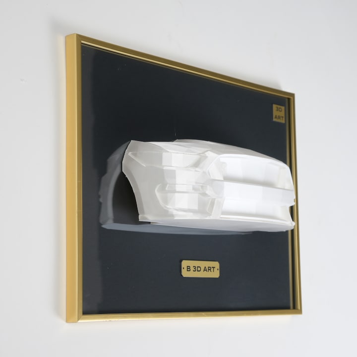 Tablou 3DART printat 3d in relief, personalizat, dimensiune 30x40, rama ...