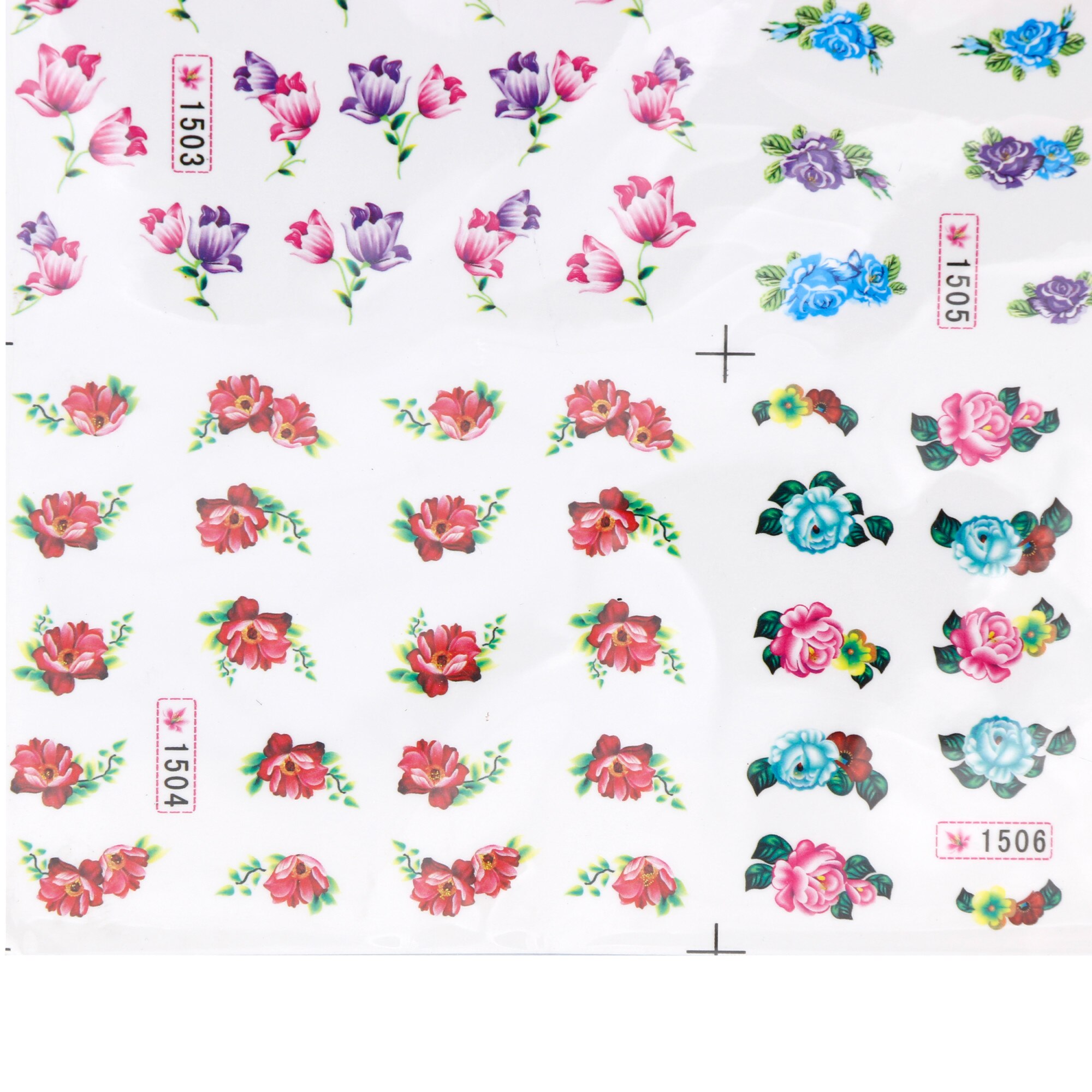 Tatuaj sticker unghii, Global Fashion, Flower, Multicolor - eMAG.ro