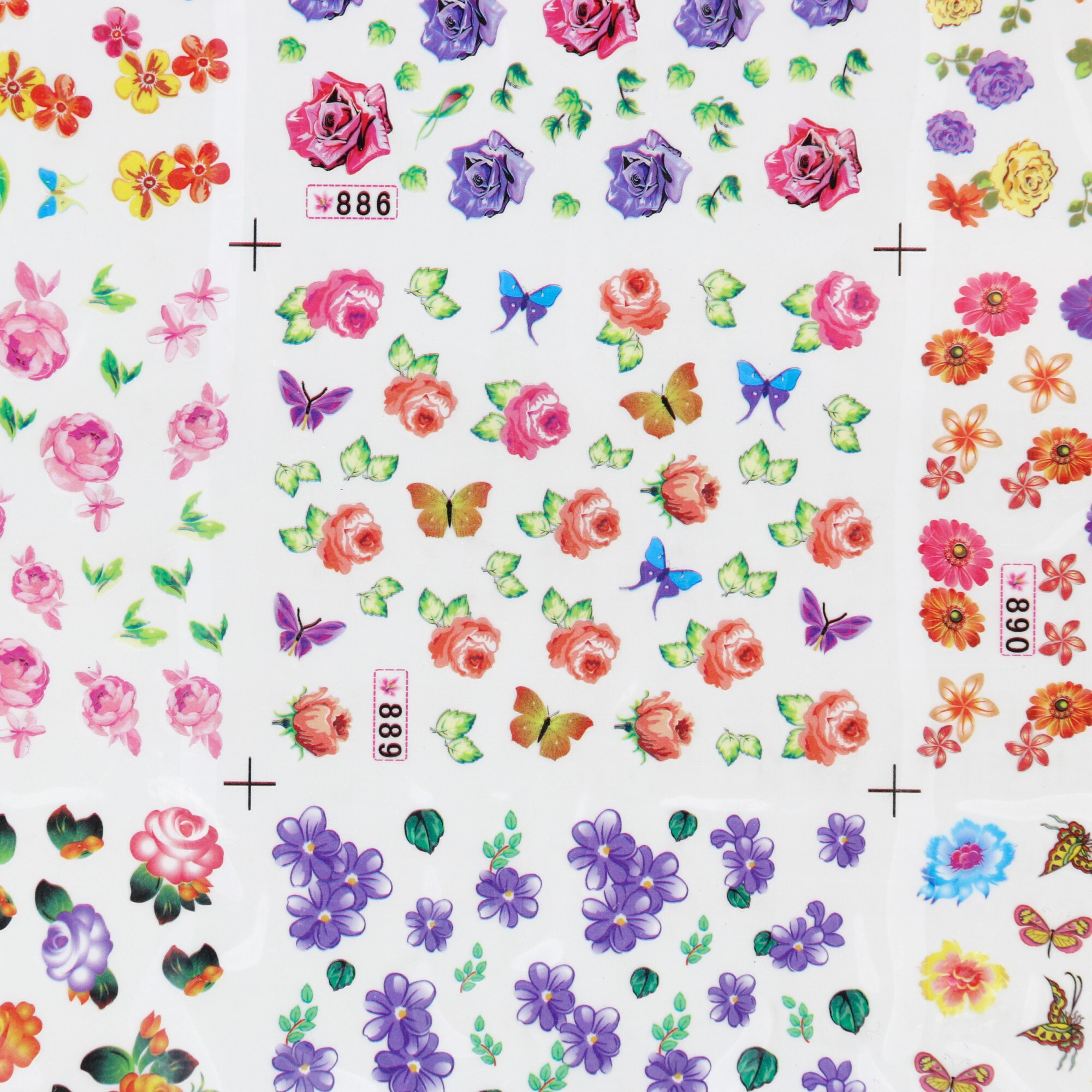Tatuaj sticker unghii, Global Fashion, Flower 2, Multicolor - eMAG.ro