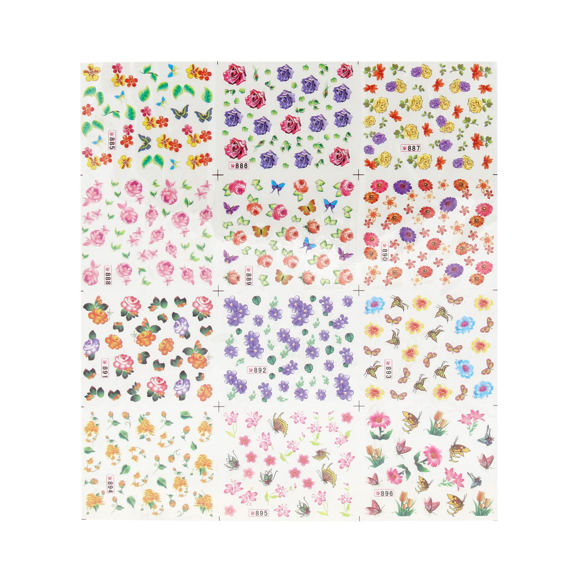 Tatuaj sticker unghii, Global Fashion, Flower 2, Multicolor - eMAG.ro