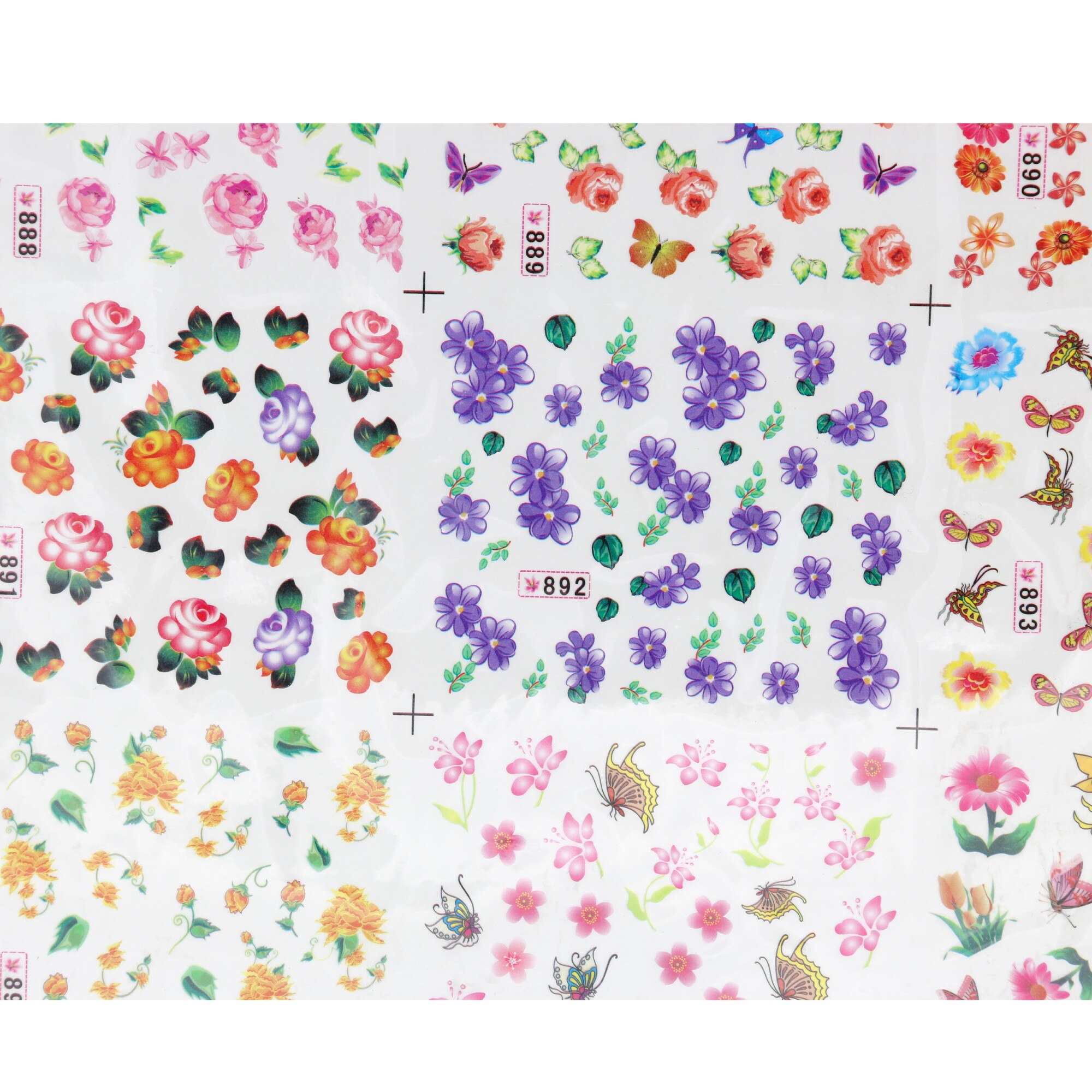 Tatuaj sticker unghii, Global Fashion, Flower 2, Multicolor - eMAG.ro