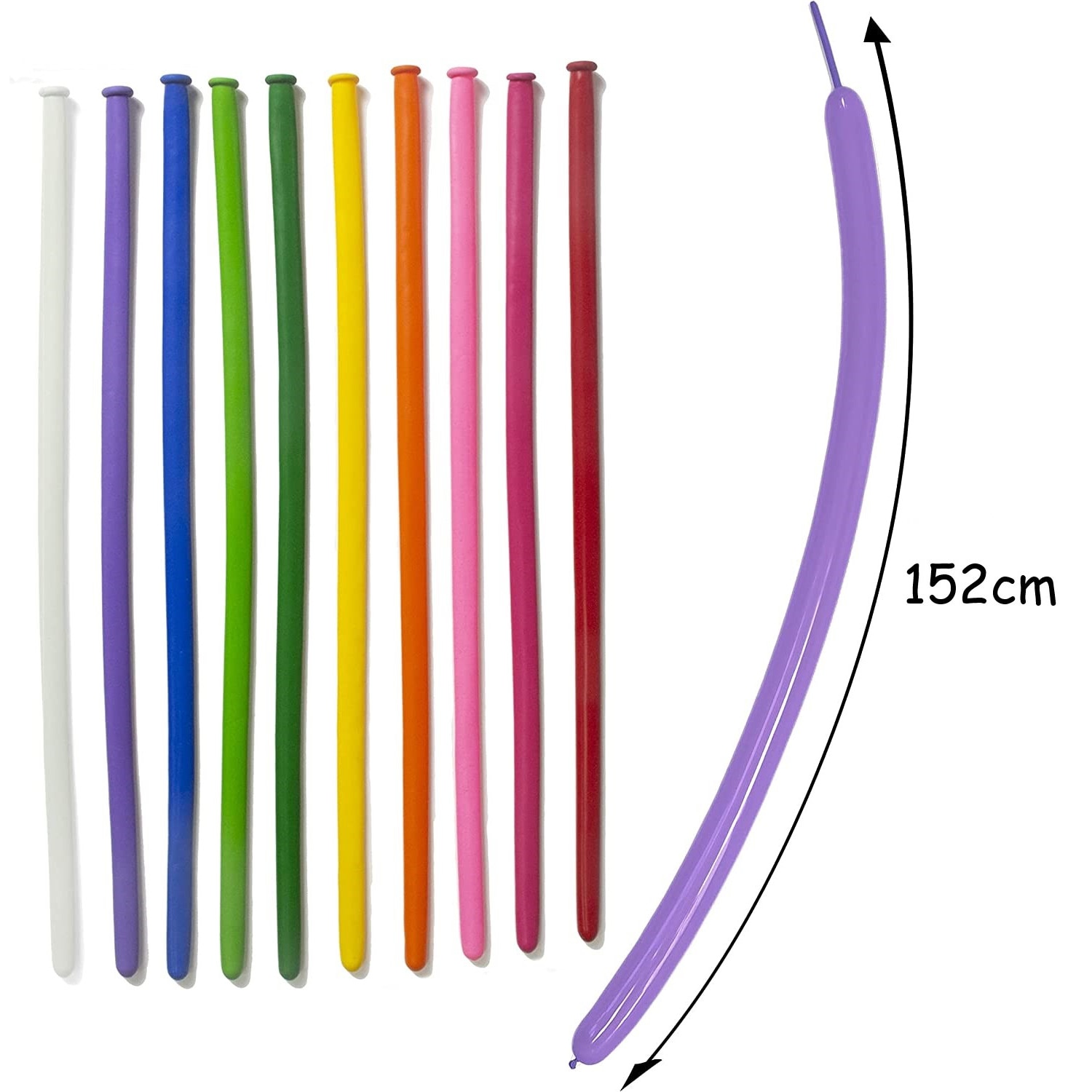 Set 100 baloane de modelaj multicolore din latex, lungime 152cm - eMAG.ro