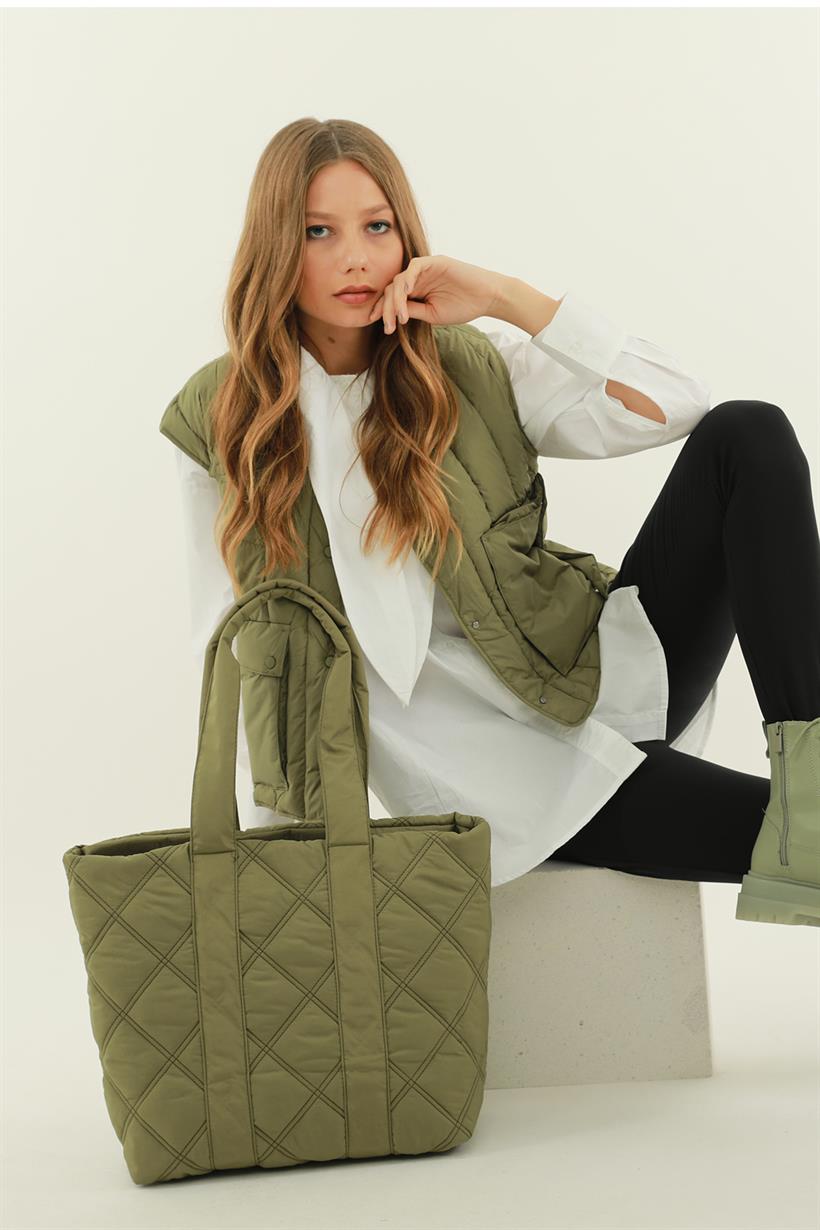 Geanta Mare Capitonata Textil 36x48 - eMAG.ro