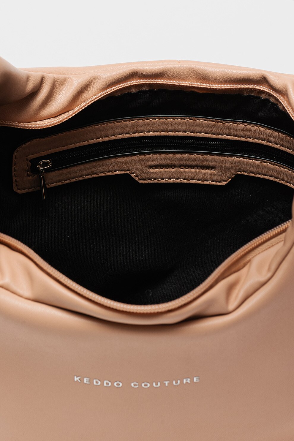 KEDDO, Чанта от еко кожа със сплетена презрамка, Бежов - eMAG.bg