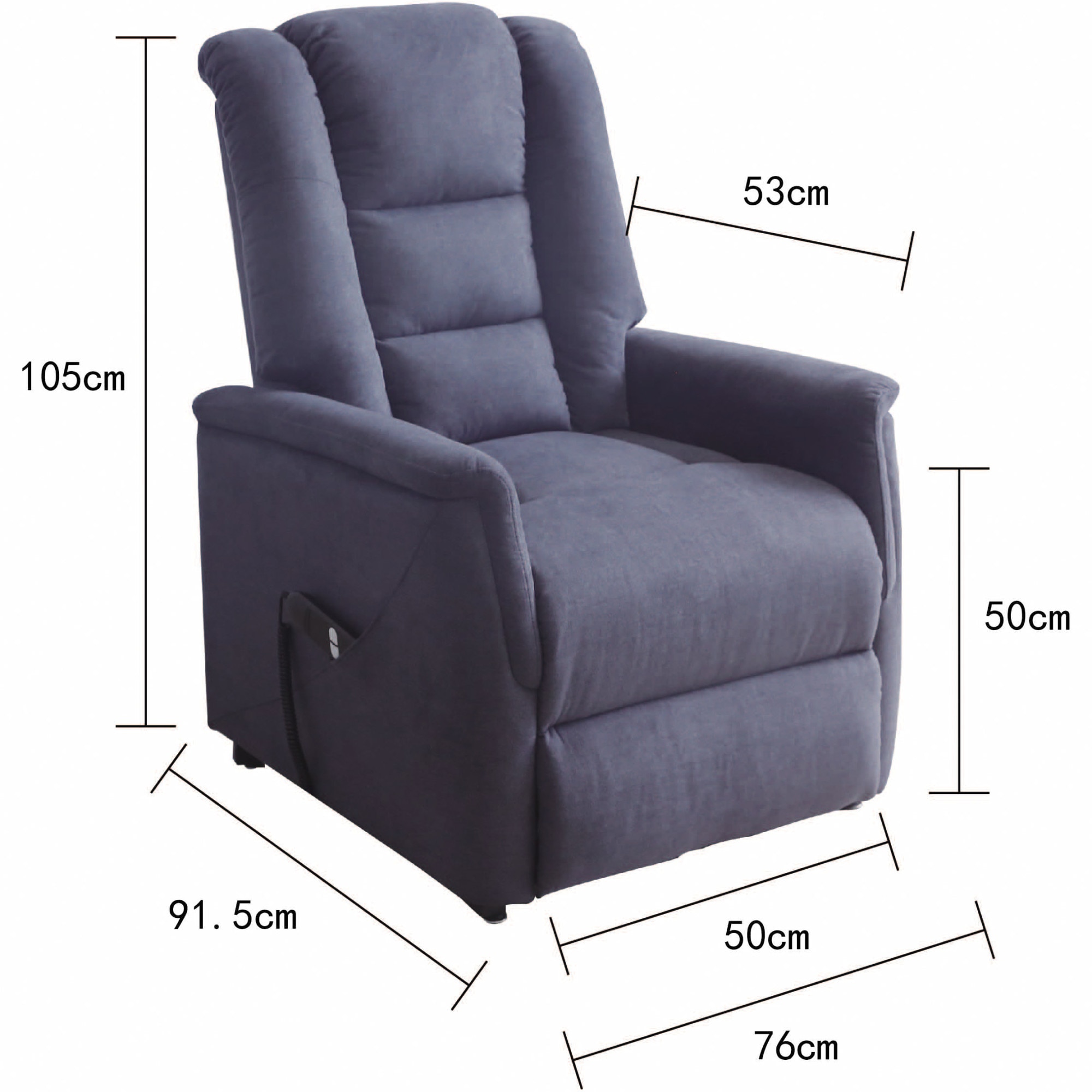 Fotoliu rabatabil / relax electric Kring Capri, 76x91.5x105 cm, culoare ...