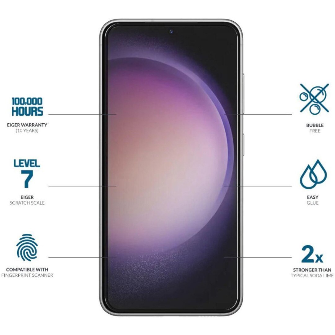 Защитно фолио Eiger Glass 3D Mountain Glass за Samsung Galaxy S23 Plus ...