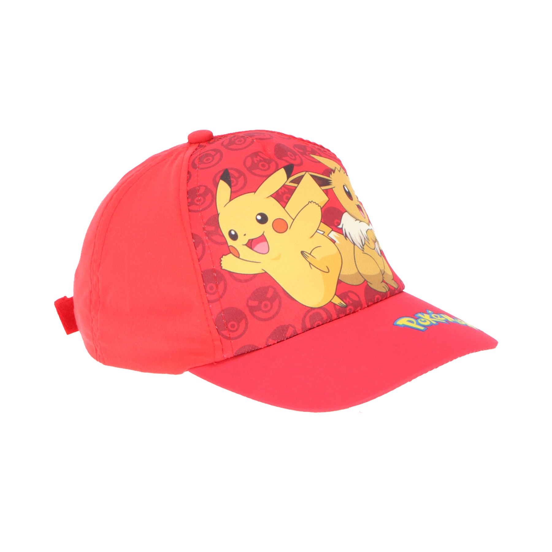 Sapca copii, Pokemon, Pikachu and Jolteon, reglabila, rosu - eMAG.ro