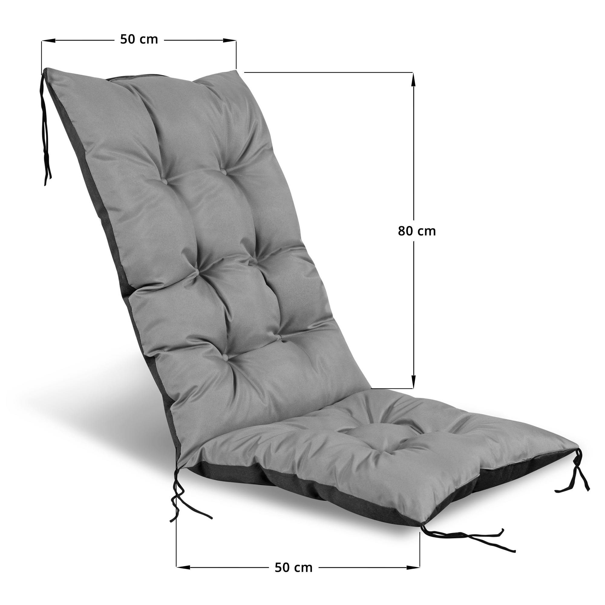 Perna De Scaun Impermeabila Cu Curele Gradina Terasa Gri EDANTI 50X80Cm ...