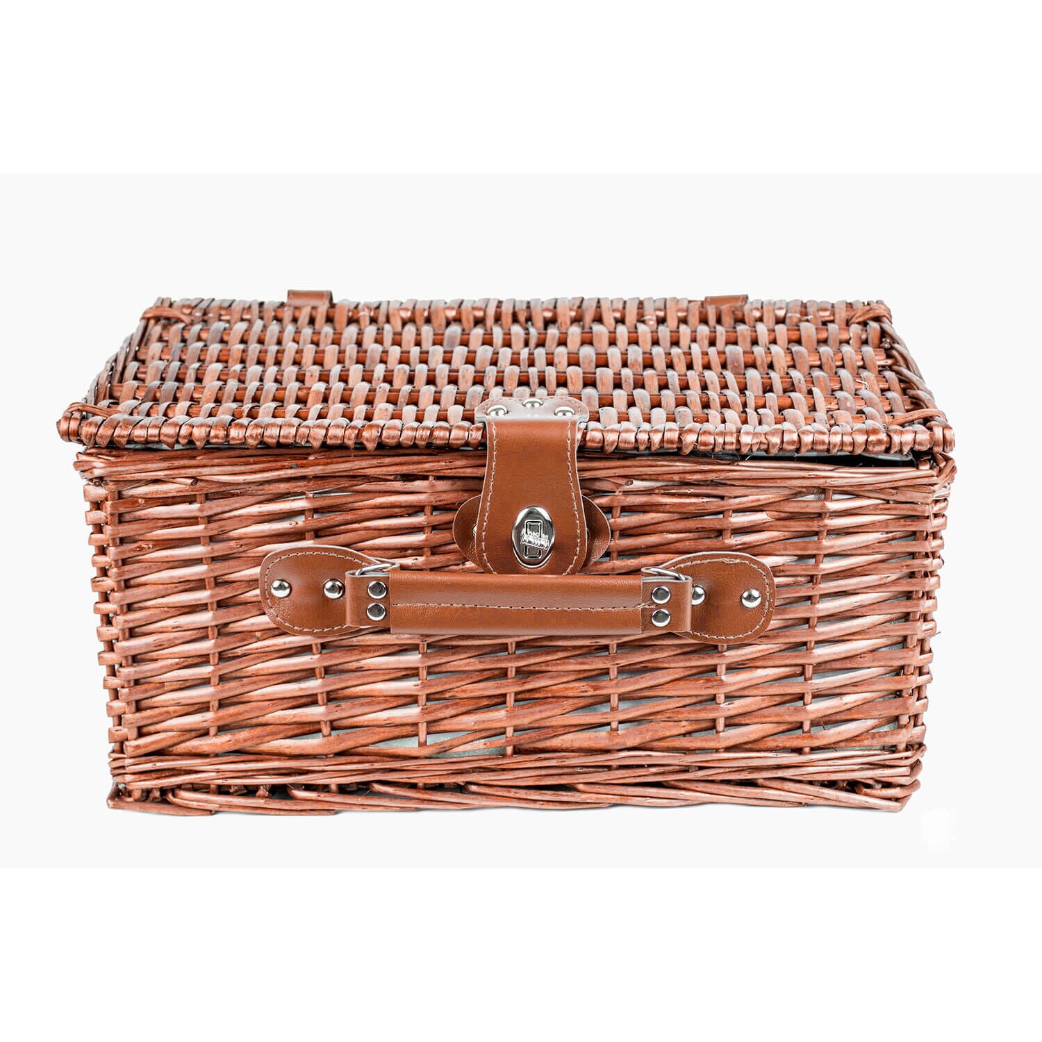 Cos de picnic din rachita impletita, pentru 4 persoane, 37cm x 25cm x ...
