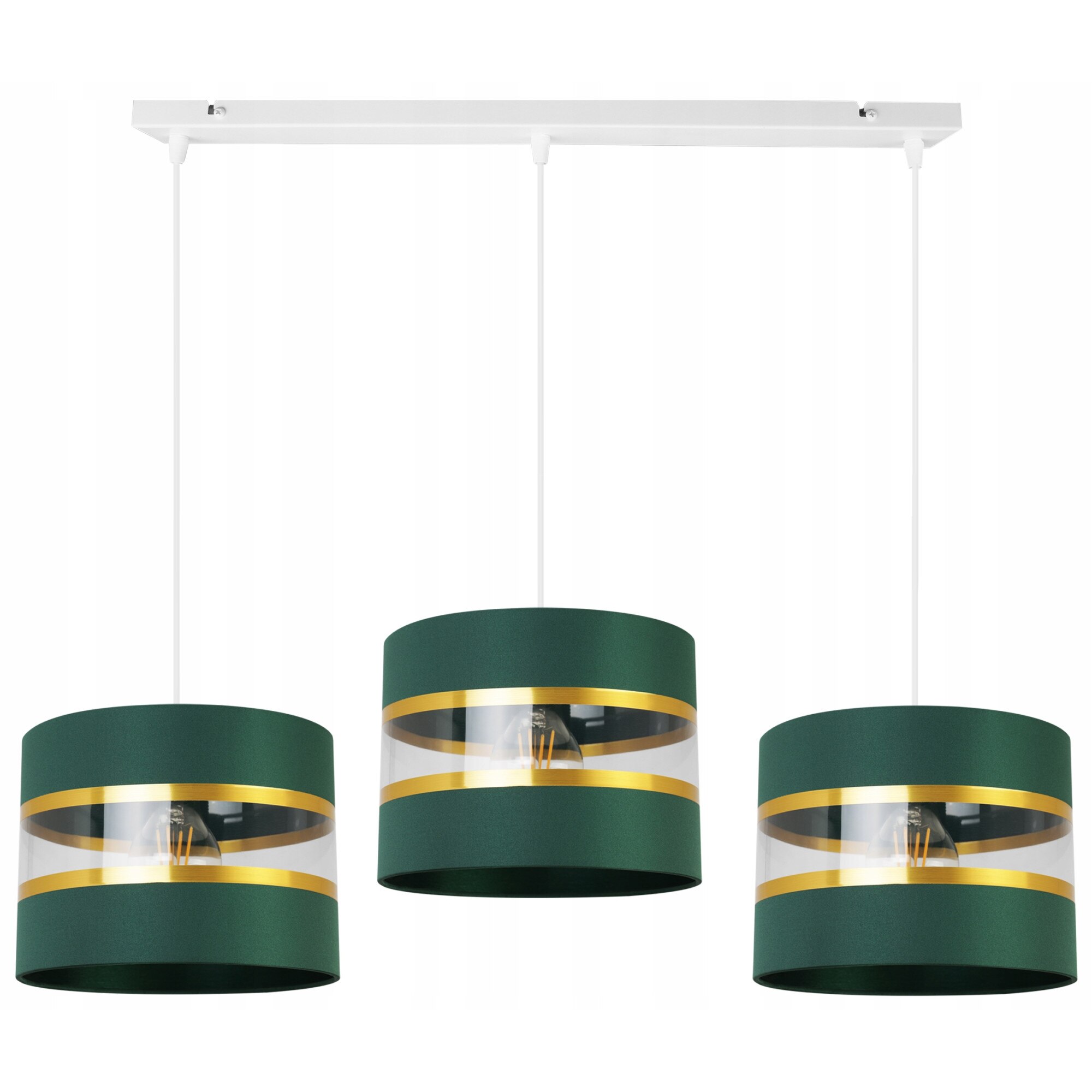 Lustra, Light Home, Metal, 90 cm, E27, Alb/Verde - eMAG.ro