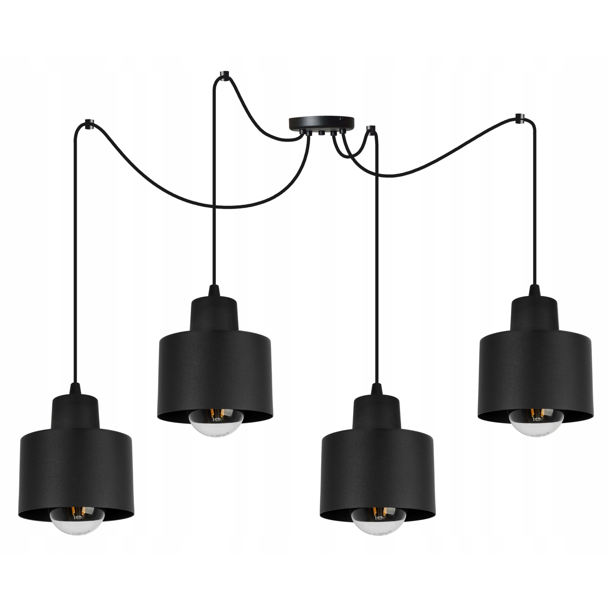 Lustra, Light Home, Metal, 200 cm, E27, Negru - eMAG.ro