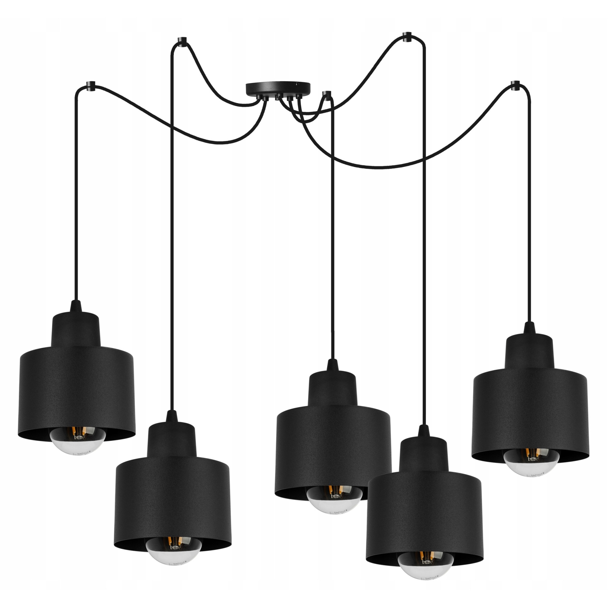 Lustra, Light Home, Metal, 200 cm, E27, Negru - eMAG.ro