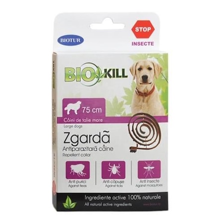 Антипаразитен нашийник за кучета Biokill 75см - eMAG.bg