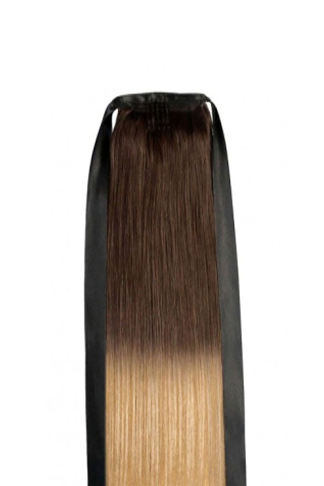 Coada din Par Natural Ombre Ciocolatiu Blond 60 CM - eMAG.ro