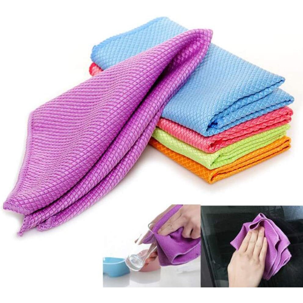 Set 3 lavete Microfibra, Salestore.ro®, 30 x 40 cm, Carpa magica pentru ...