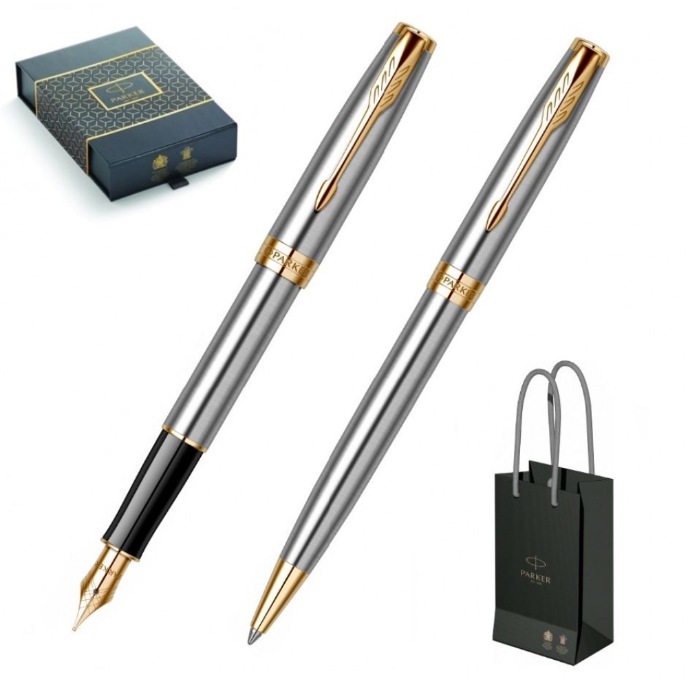 Set Stilou si Pix Sonnet Royal Stainless Steel GT, Parker - eMAG.ro