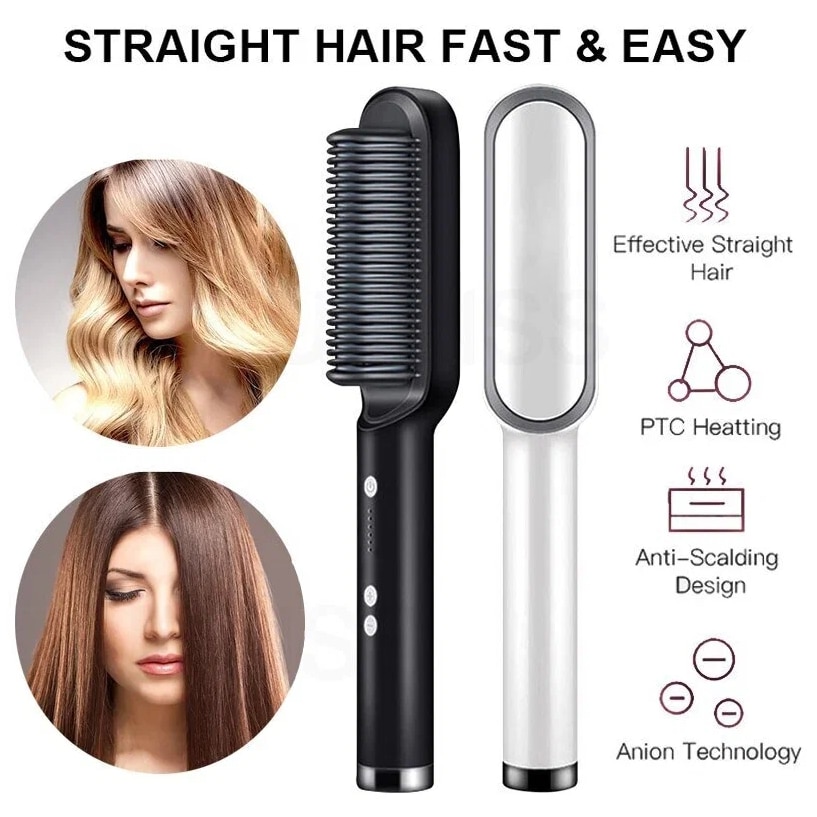 Perie electrica, profesionala, pentru indreptat parul si coafat, 5 ...